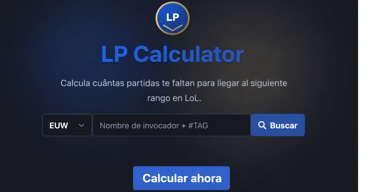 LP Calculator - League of Legends Rank Calculator